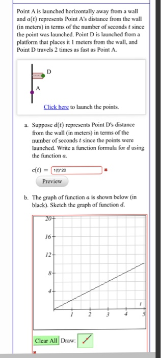 Solved Point A is launched horizontally away from a wall and | Chegg.com