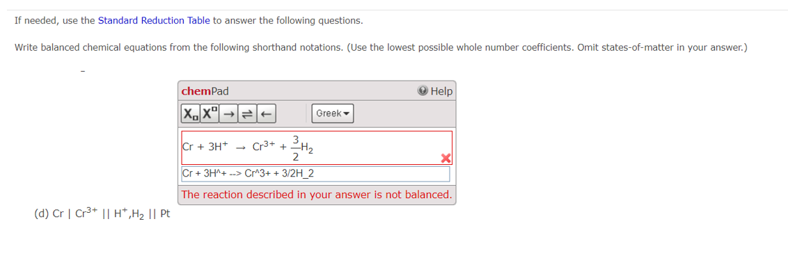 Solved If needed, use the Standard Reduction Table to answer | Chegg.com