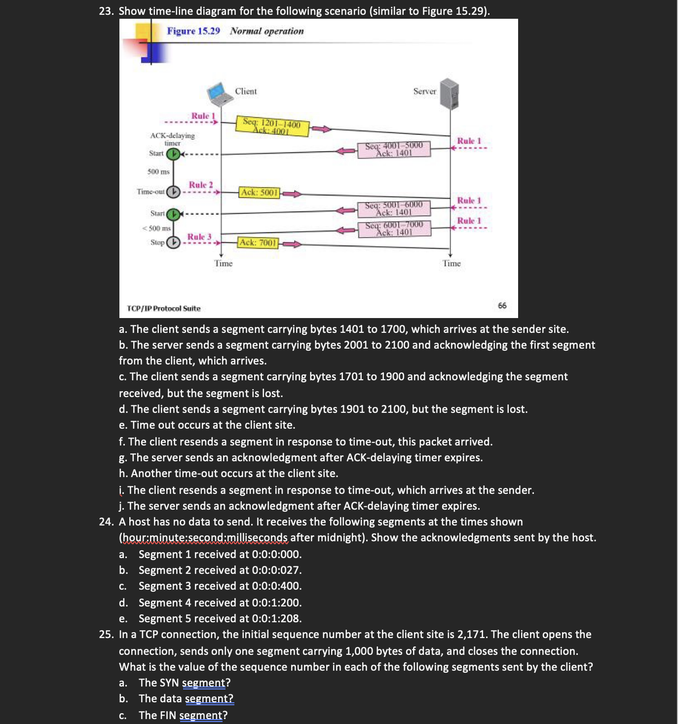 Solved 26. A TCP connection is using a window size of 10,000 | Chegg.com