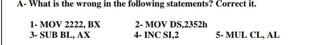 Solved A-What is the wrong in the following statements? | Chegg.com