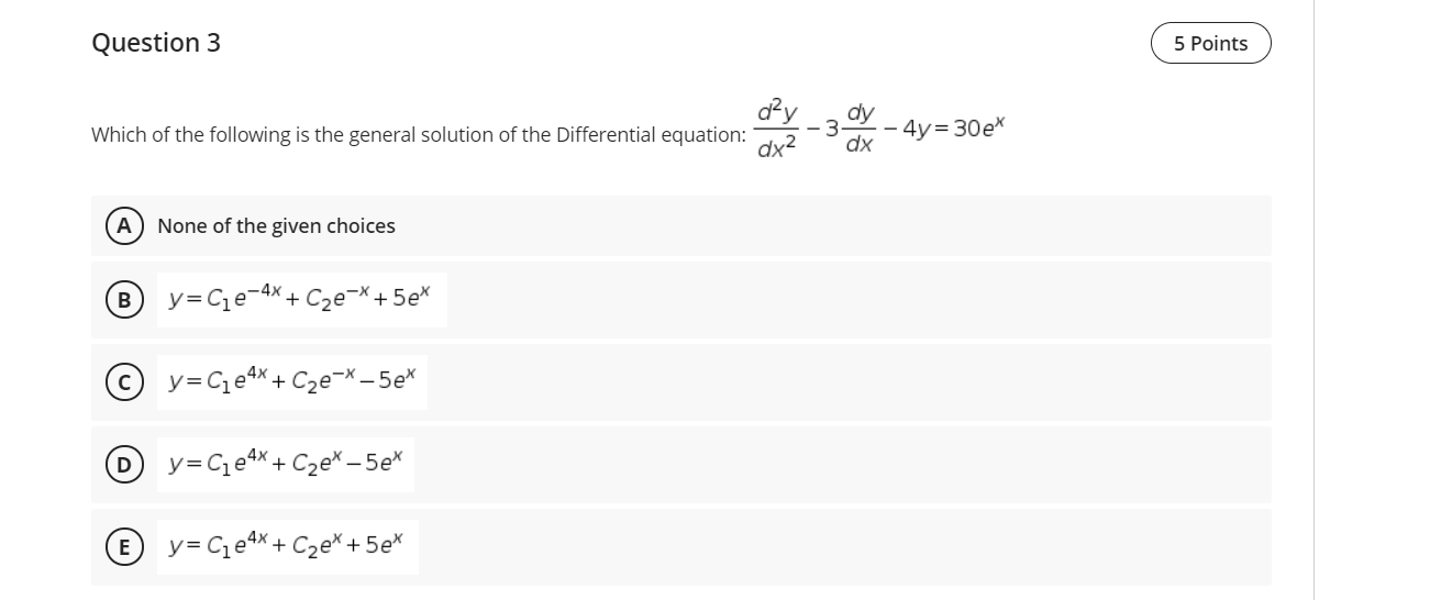 Solved Question 3 5 Points Which of the following is the | Chegg.com