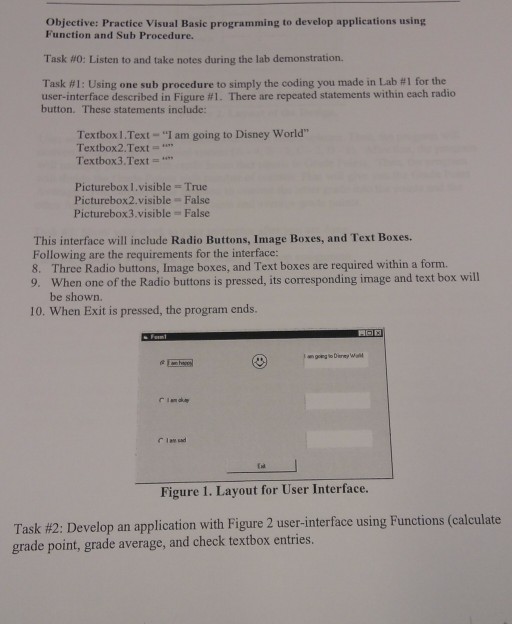 Solved Objective Practice Visual Basic Programming To 9200