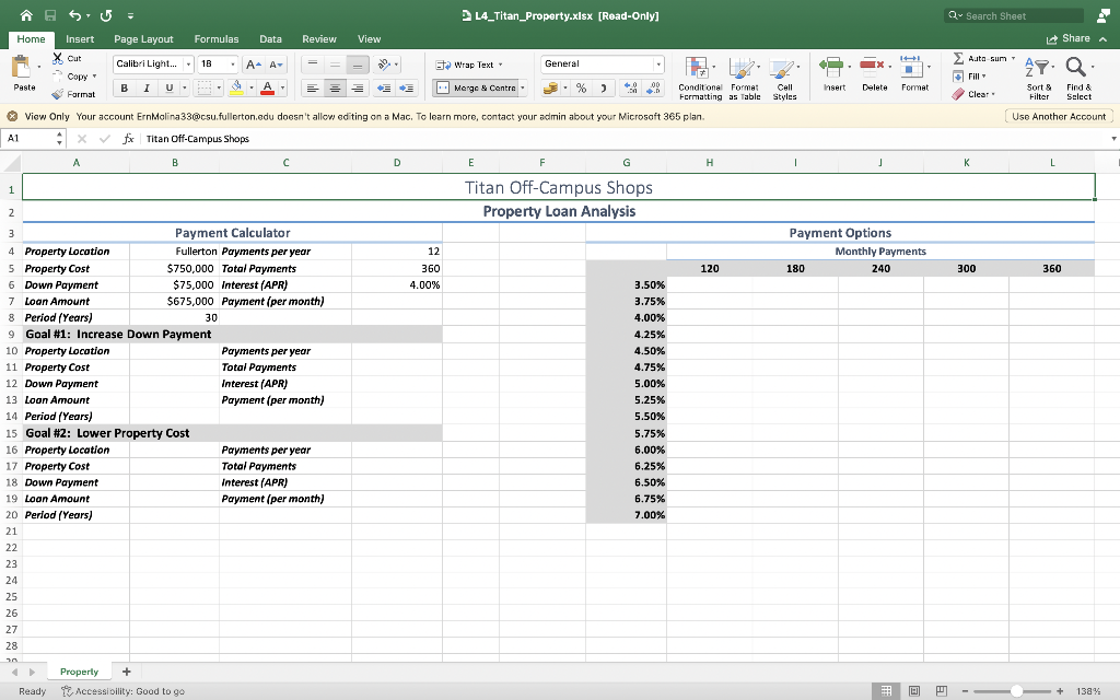 Please complete the following steps on excel, and | Chegg.com