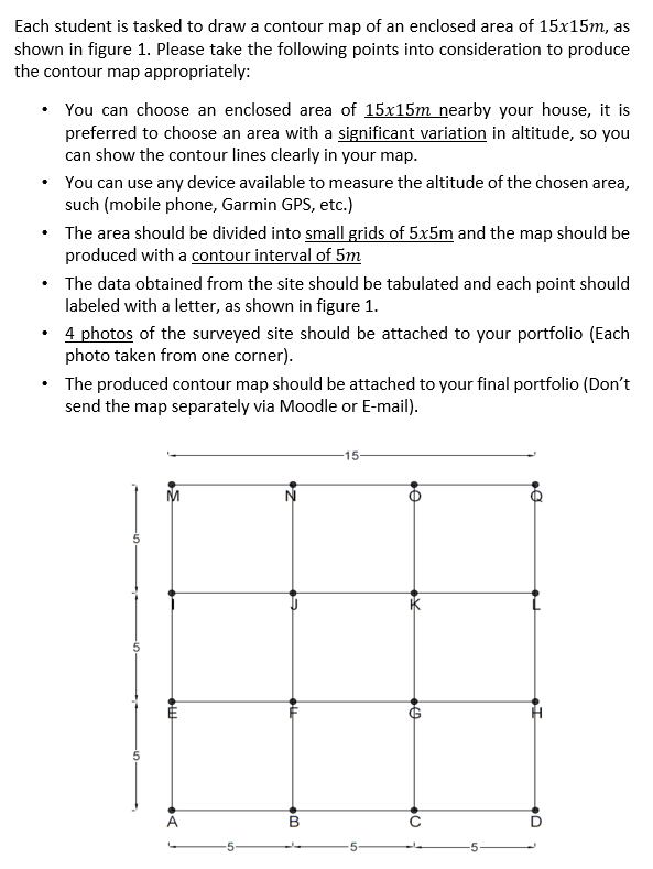 Solved Each student is tasked to draw a contour map of an | Chegg.com
