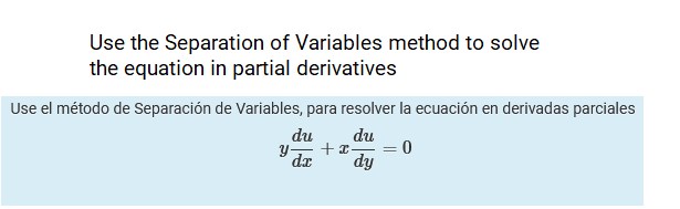 Solved Use the Separation of Variables method to solve the | Chegg.com