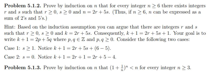 Solved Problem 5.1.2. Prove by induction on n that for every | Chegg.com