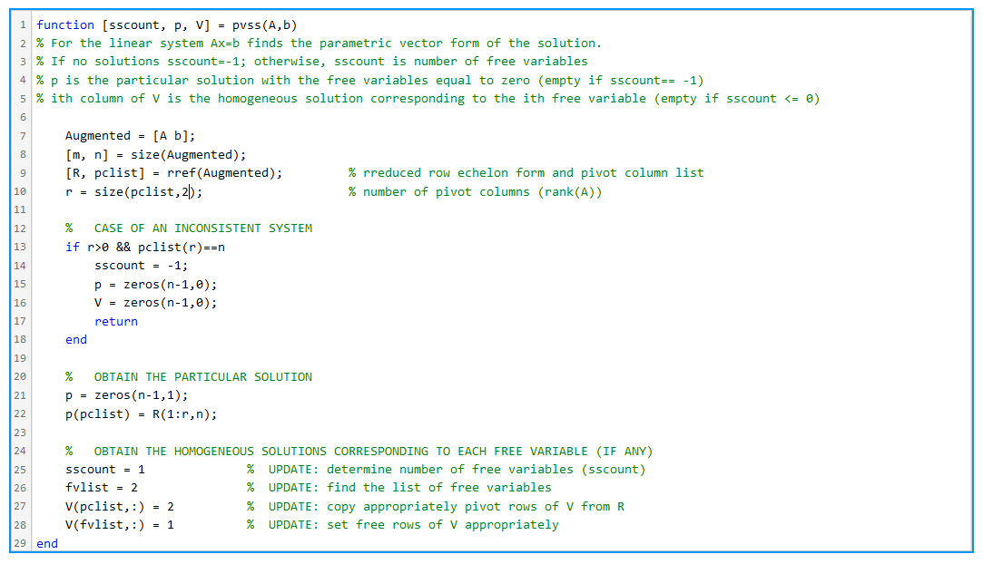 Modify the matlab code shown below so that variable V | Chegg.com