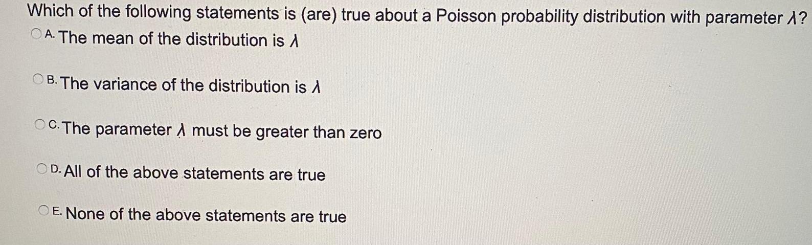 Solved Which of the following statements is (are) true about | Chegg.com