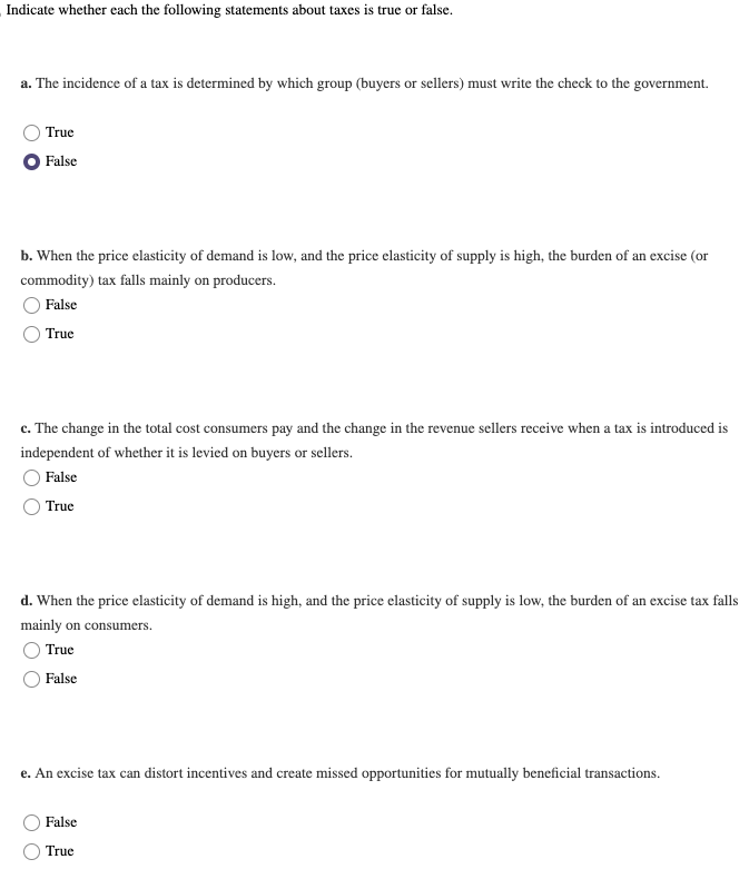 Solved Indicate whether each the following statements about | Chegg.com