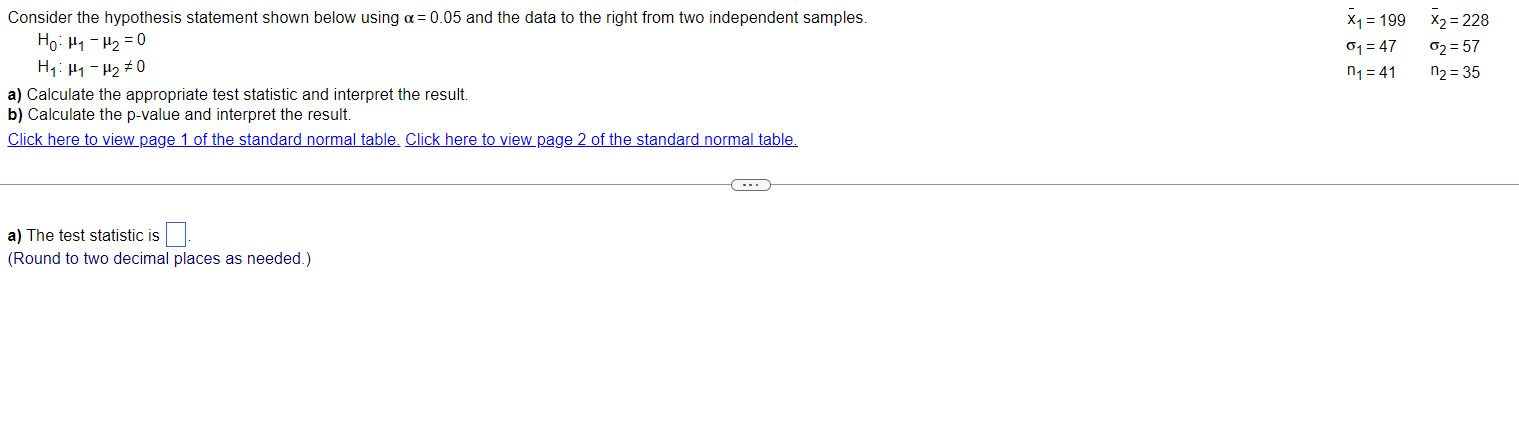 Solved Consider the hypothesis statement shown below using | Chegg.com