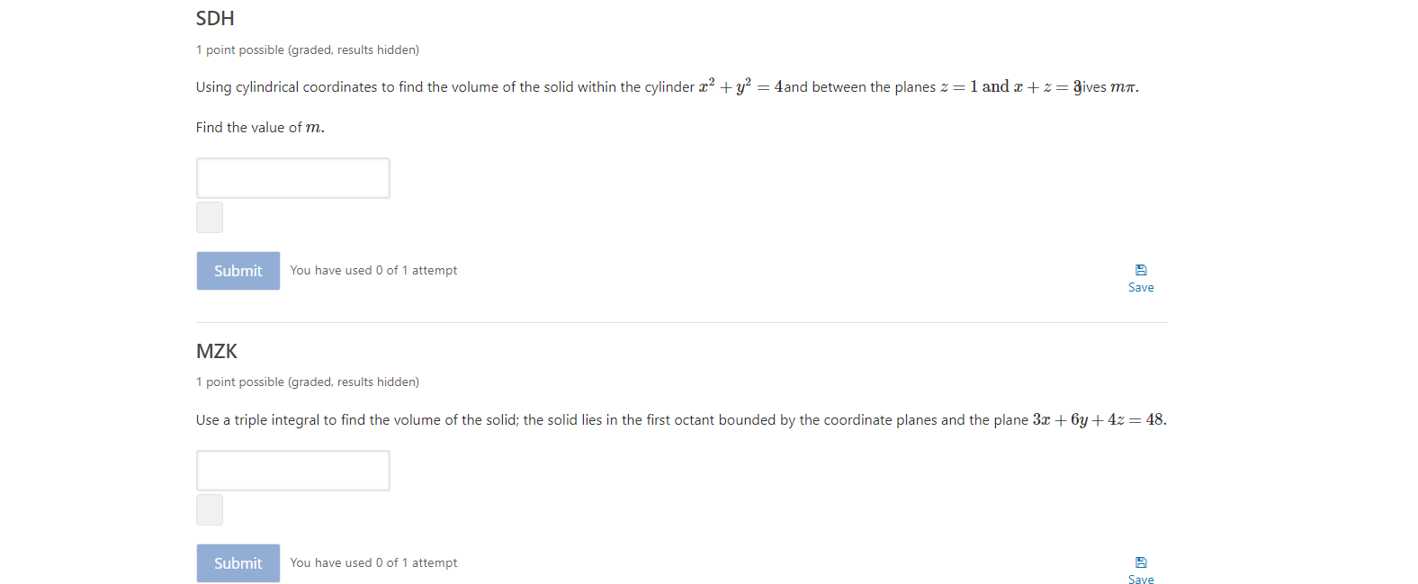 Solved MMRU 1 point possible (graded, results hidden) The | Chegg.com