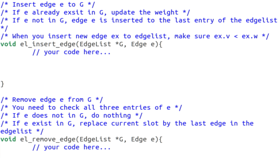 Solved You are going to implement the edge list for an | Chegg.com