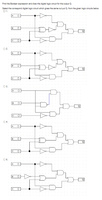 Solved Find the Boolean expression and draw the digital | Chegg.com