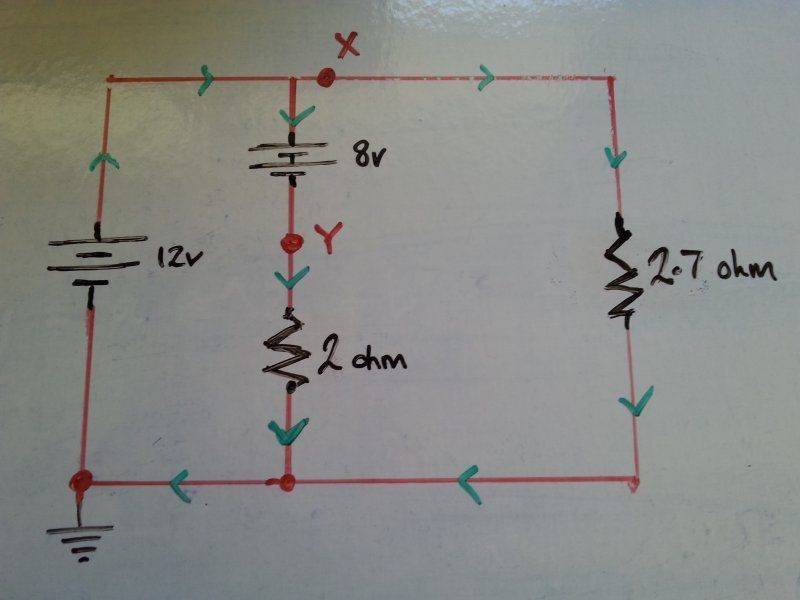 Solved 1a find voltage at point x. 1b. then find the current | Chegg.com