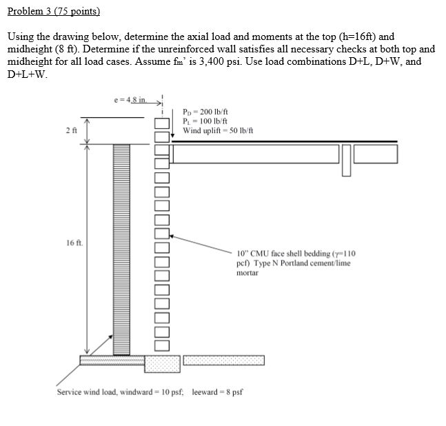 Problem 3 (75 points) Using the drawing below, | Chegg.com Problem 3 (75 points) Using the drawing below, | Chegg.com