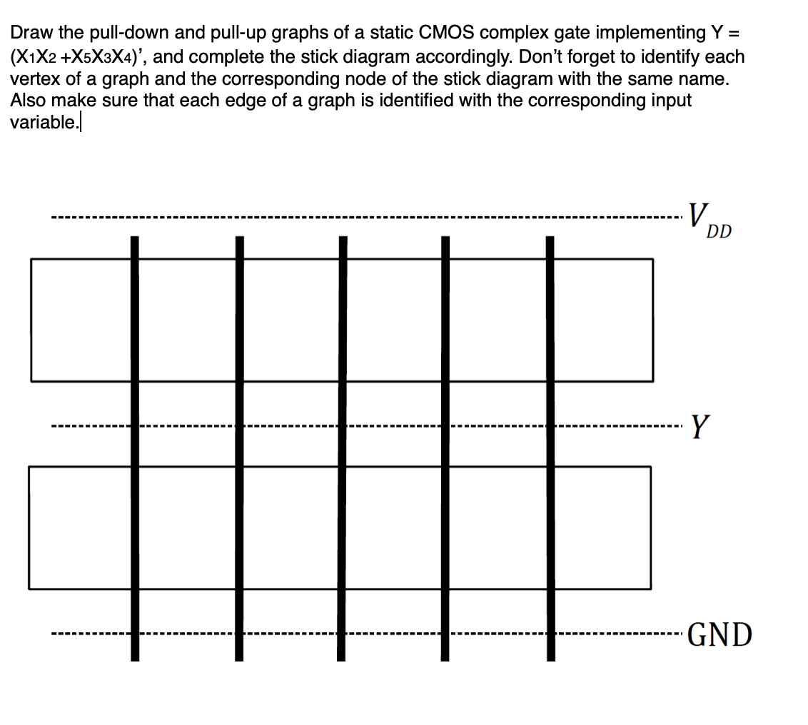 Solved Draw the pull-down and pull-up graphs of a static | Chegg.com
