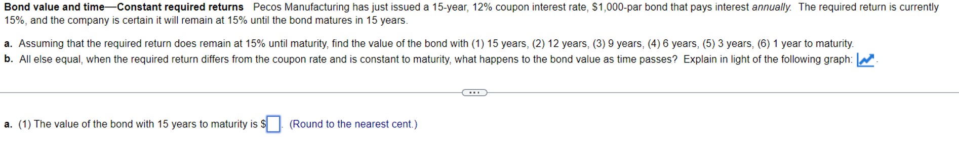 Solved Bond value and time-Constant required returns Pecos | Chegg.com