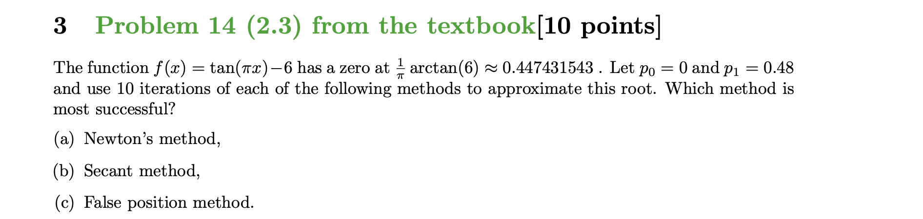 Solved 3 Problem 14 (2.3) from the textbook[10 points] The | Chegg.com