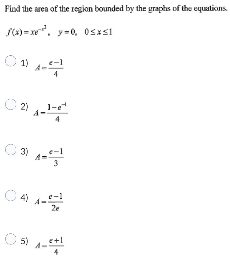 Solved Find The Area Of The Region Bounded By The Graphs Of
