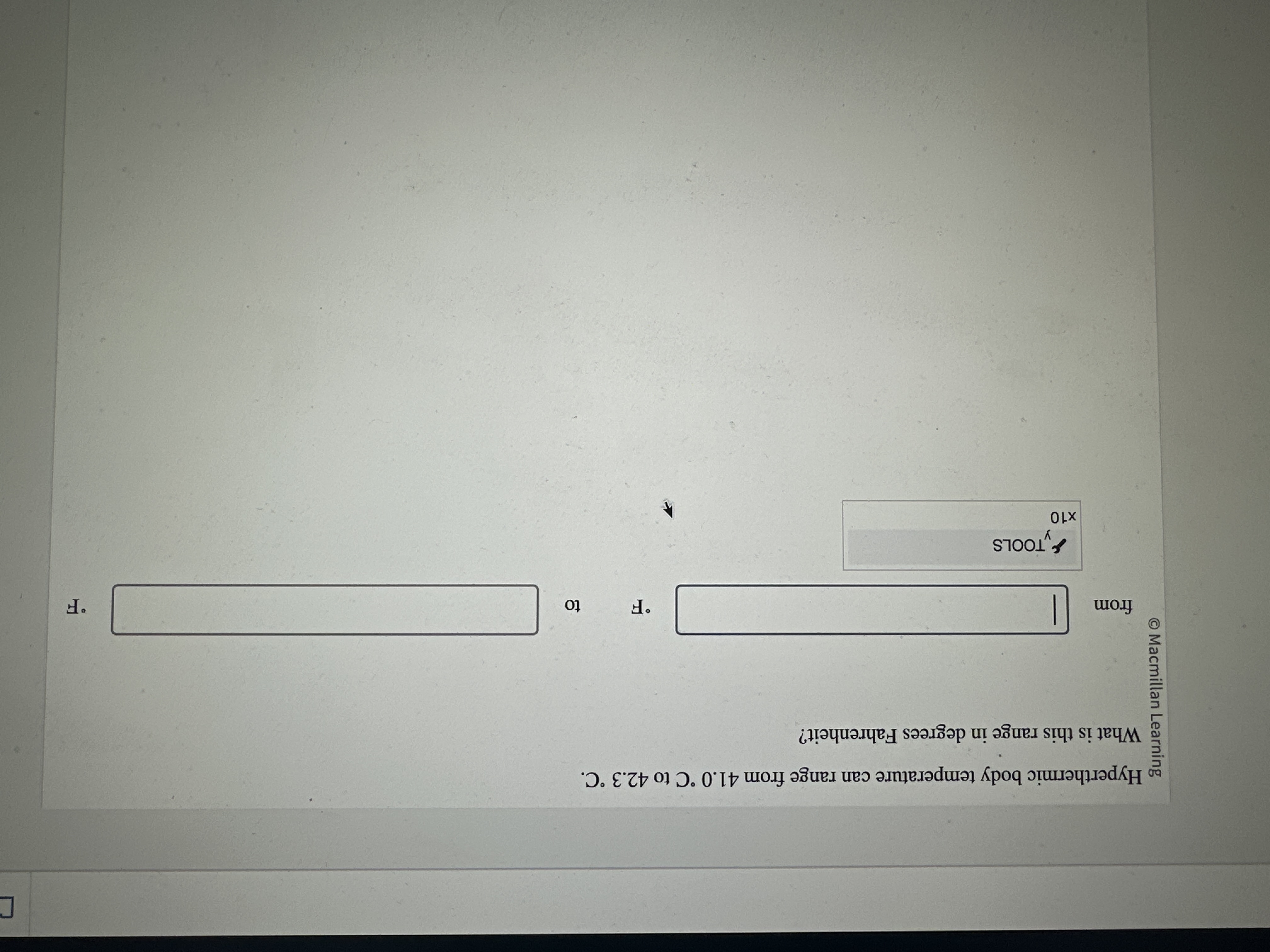 Solved an Hyperthermic body temperature can range from | Chegg.com