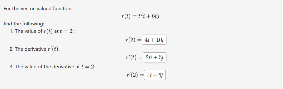 Solved For The Vector Valued Function Find The Following