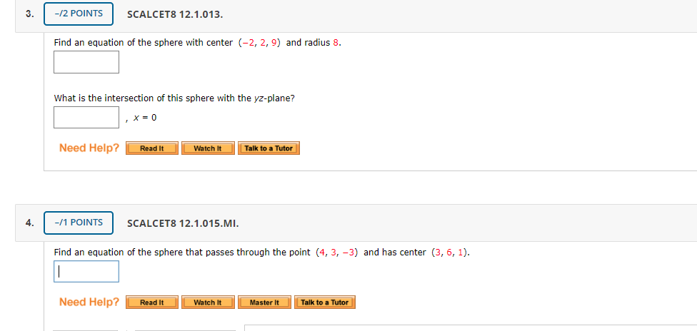 Solved -/2 POINTS SCALCET8 12.1.013. Find an equation of the | Chegg.com