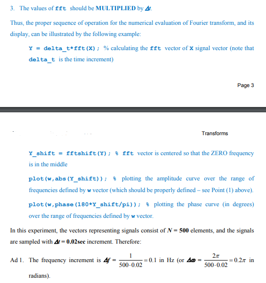 4 2 3 Numerical Evaluation Of Fourier Transform
