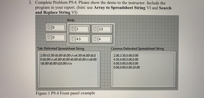 3. Complete Problem P9.4. Please show the demo to the | Chegg.com