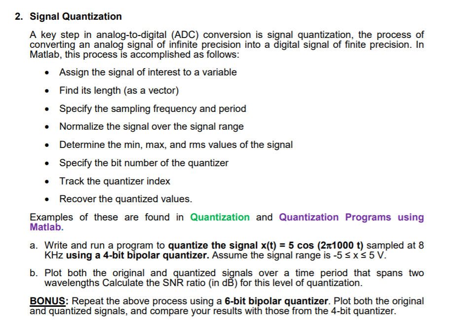 Solved Use Matlab To Answer This Question And Please Copy 