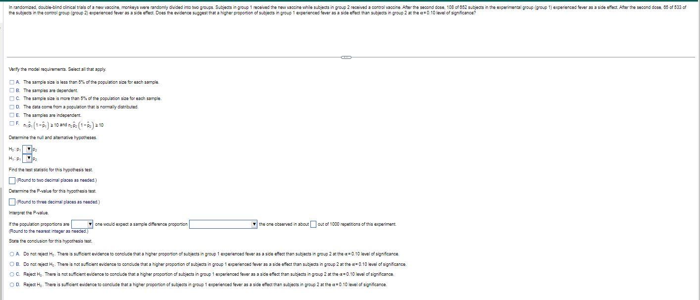 Solved Verify the model requirements. Select all that apply. | Chegg.com