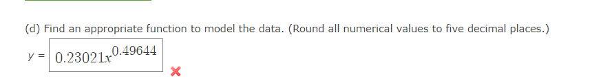 Solved Data points (x,y) are shown in the table.(d) Find an | Chegg.com
