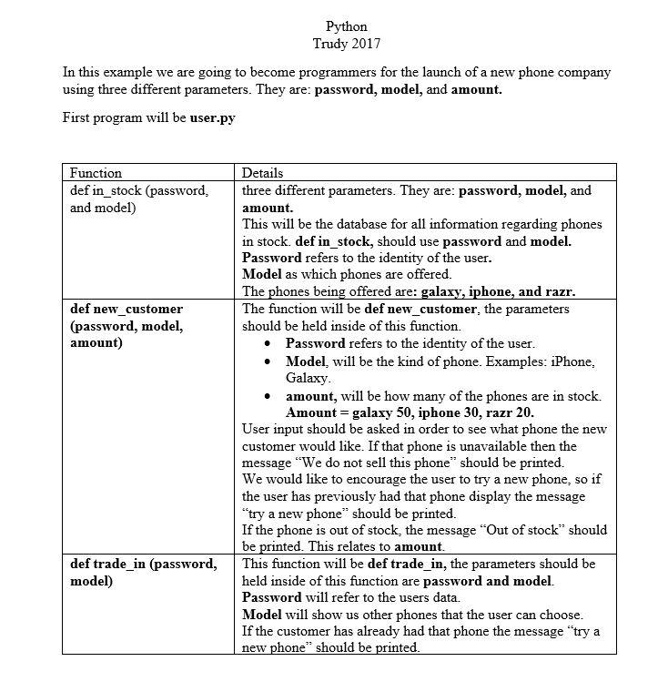 Solved Do not use sqlite3, create a new python | Chegg.com