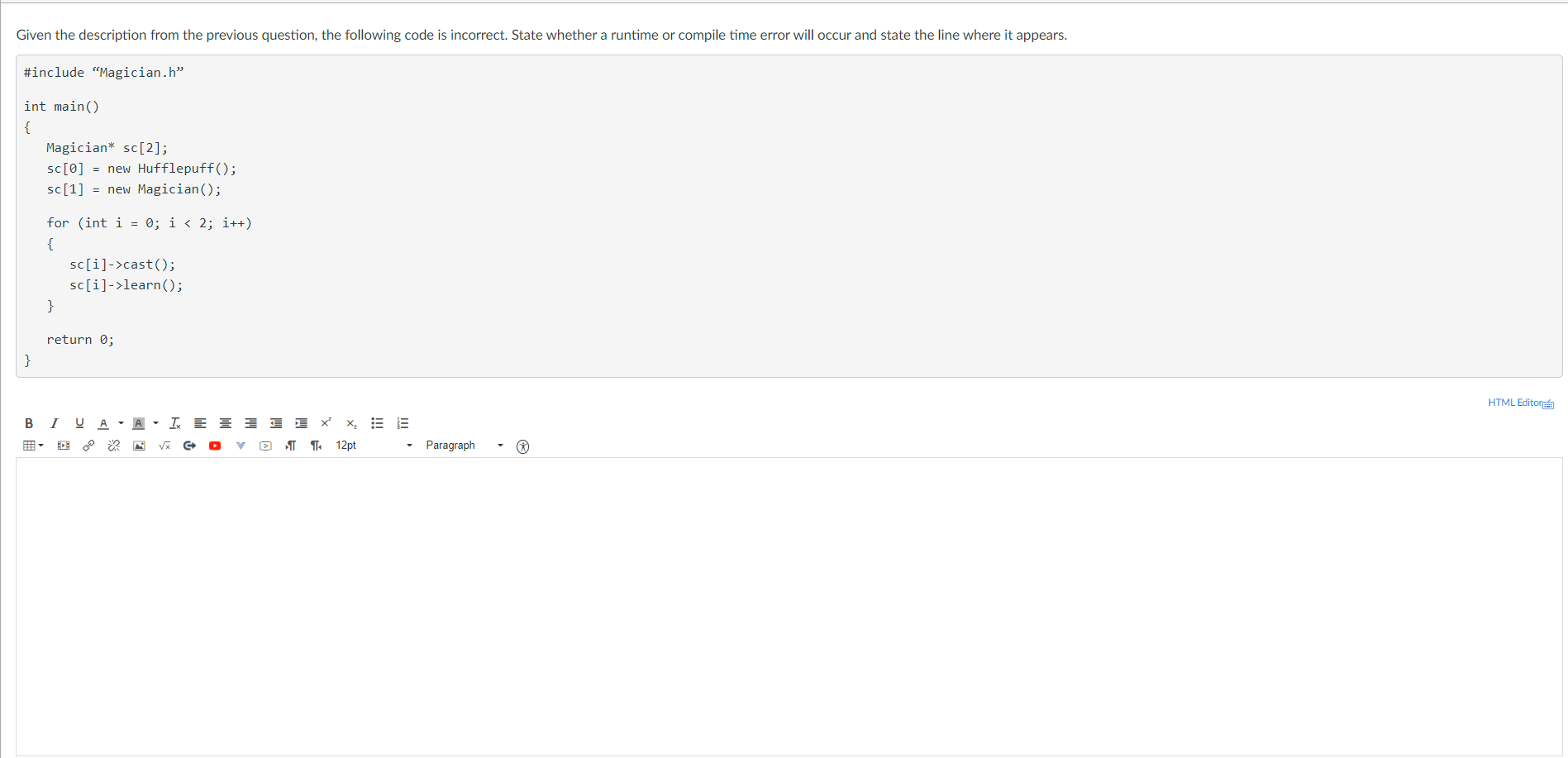You are given this main.cpp file to work with: ft | Chegg.com