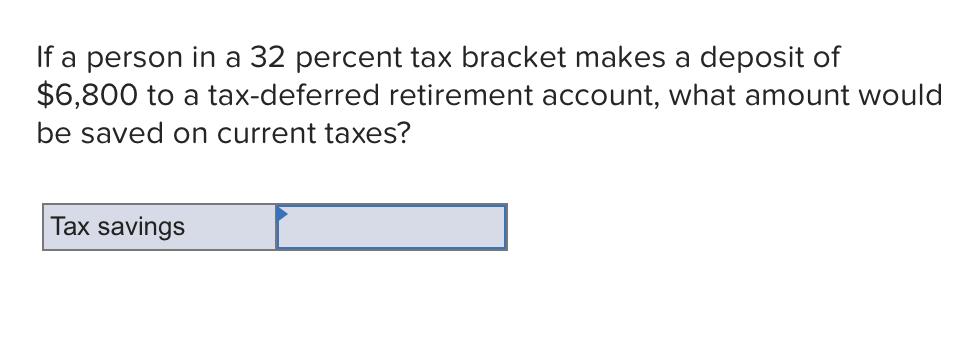 Solved If a person in a 32 percent tax bracket makes a | Chegg.com