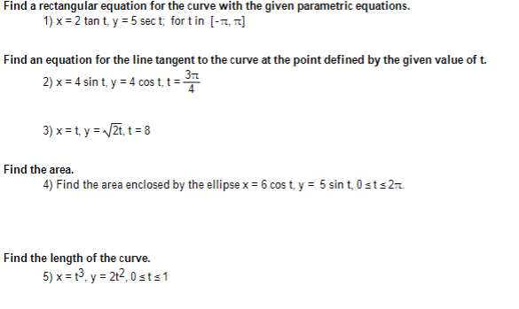 Solved Find a rectangular equation for the curve with the | Chegg.com