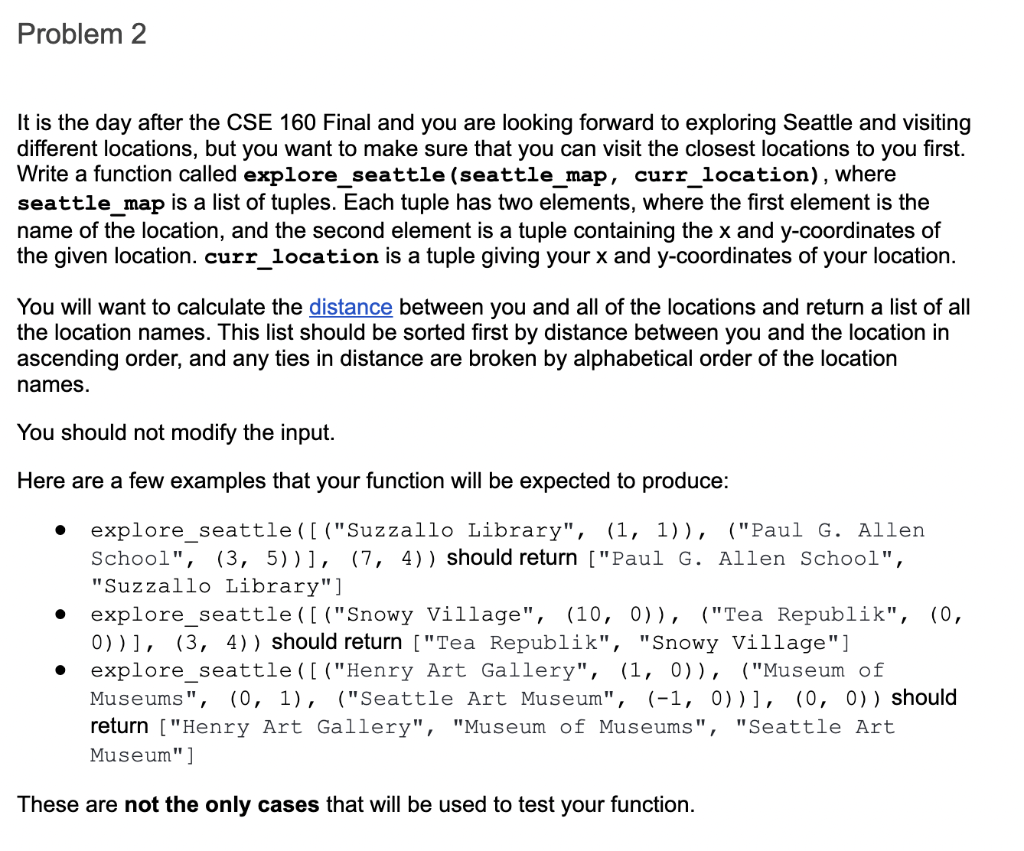 Solved It is the day after the CSE 160 Final and you are | Chegg.com
