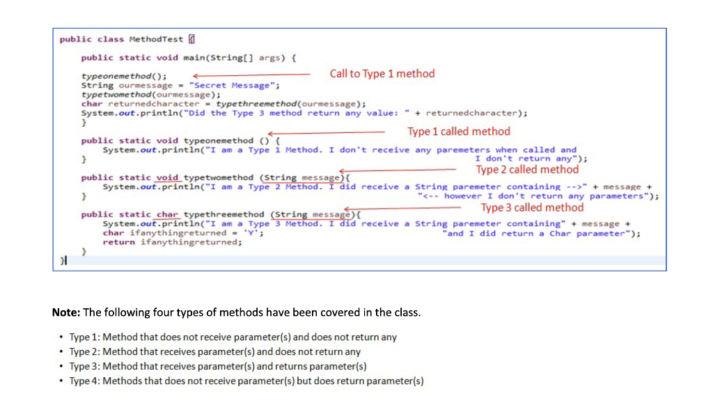 Solved Q7. In the class below, add a Type 4 method | Chegg.com
