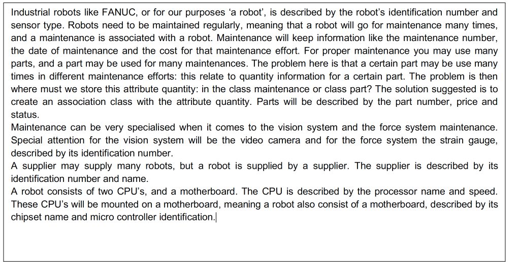 Solved Industrial robots like FANUC, or for our purposes 'a | Chegg.com