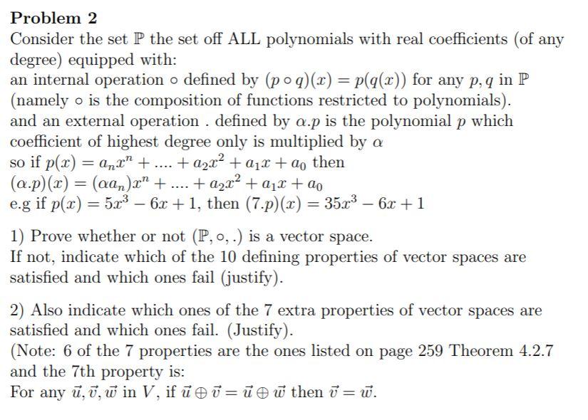 Solved Problem 2 Consider the set P the set off ALL | Chegg.com