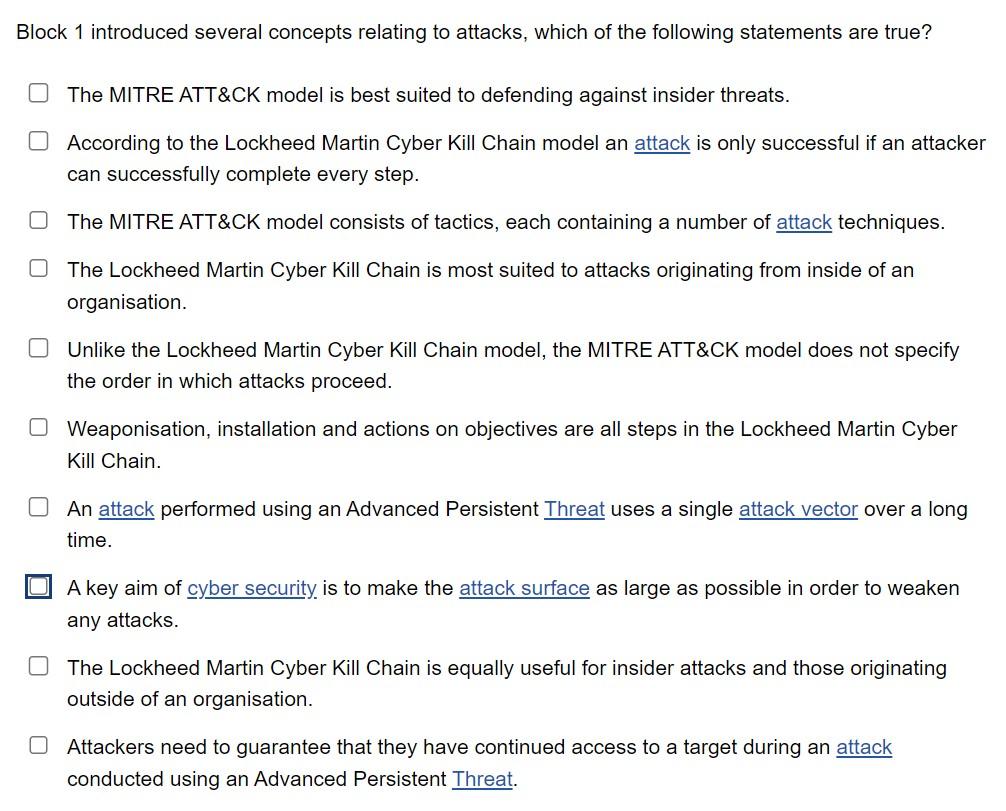 Solved ck 1 introduced several concepts relating to attacks, | Chegg.com