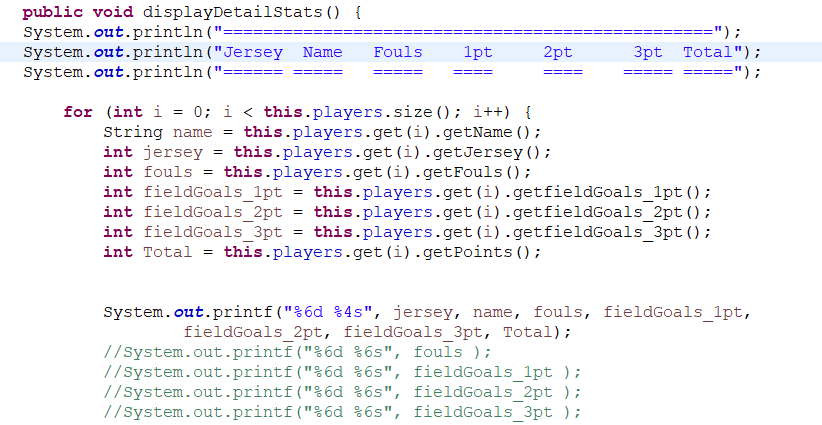 Solved i need my code to display like this: but my code | Chegg.com