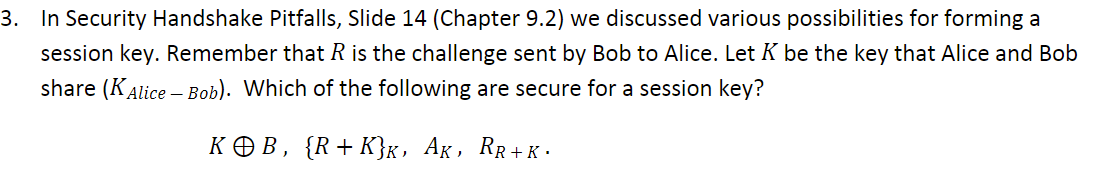 Solved In Security Handshake Pitfalls, Slide 14 (Chapter | Chegg.com