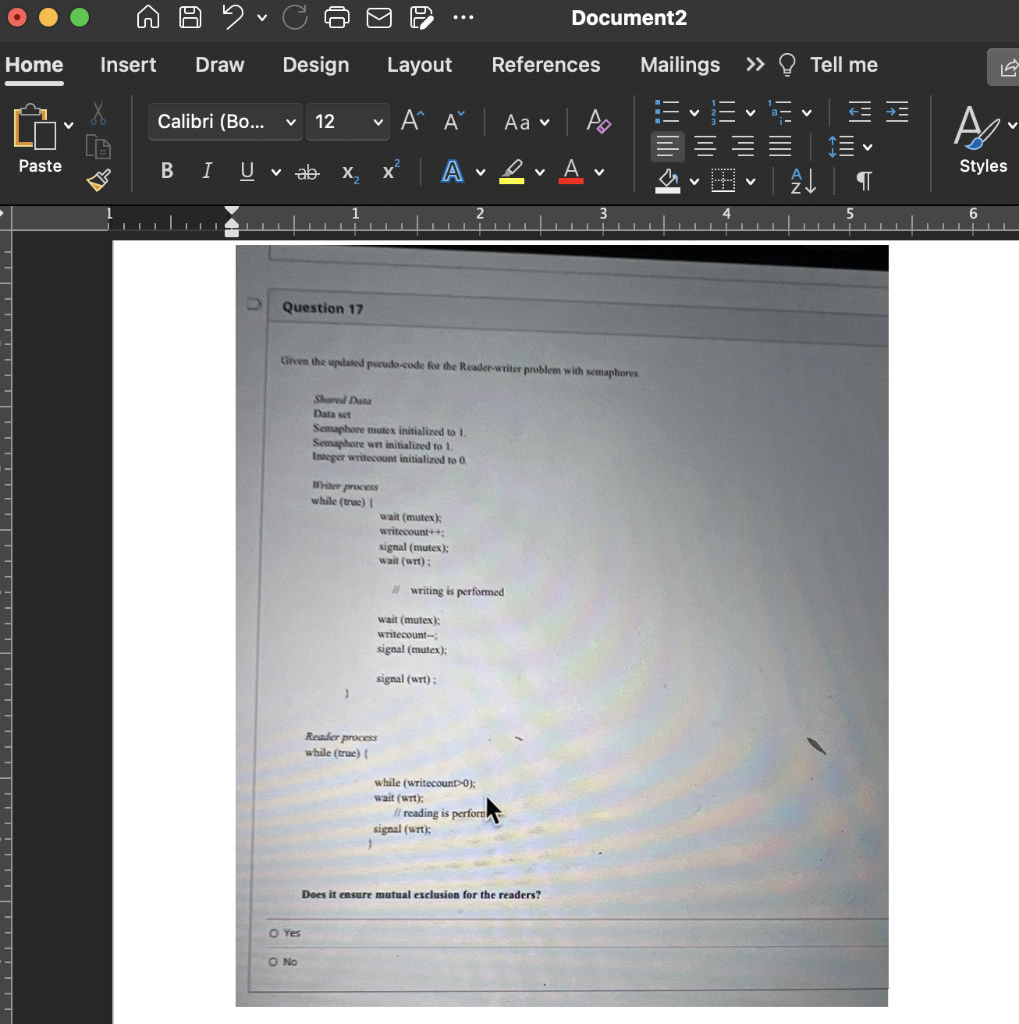 Solved V Document2 Home Insert Draw Design Layout References | Chegg.com