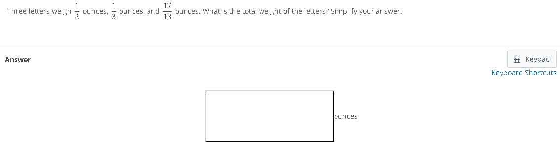 Solved Three letters weigh 21 ounces, 31 ounces, and 1817 | Chegg.com