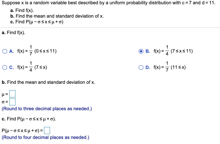 Solved Suppose x is a random variable best described by a | Chegg.com