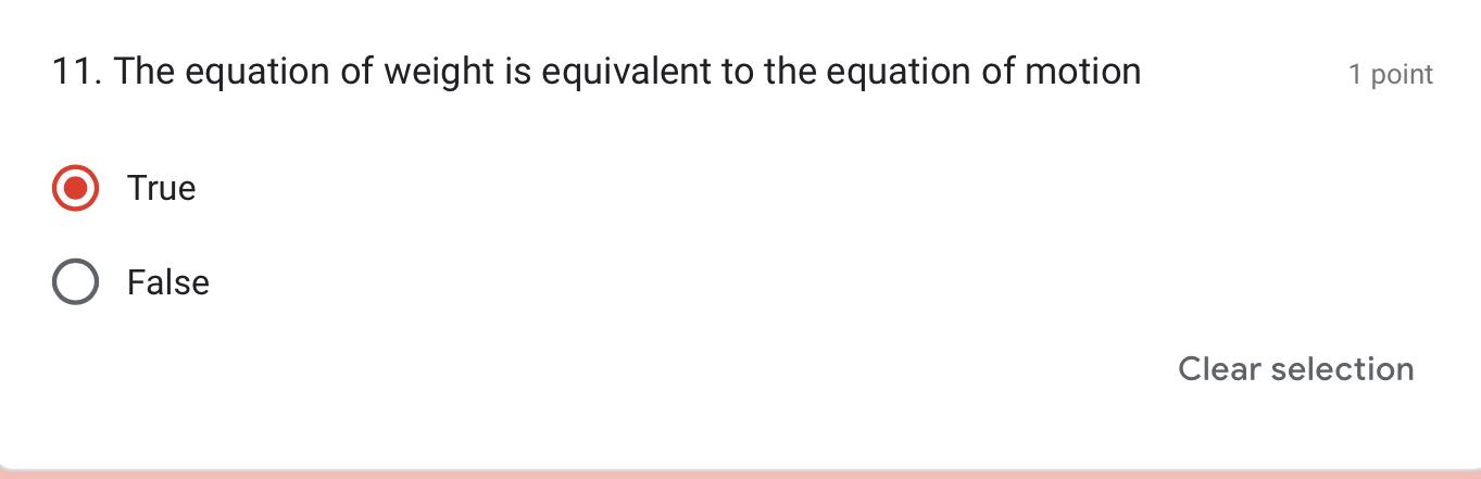 Solved 11. The equation of weight is equivalent to the | Chegg.com