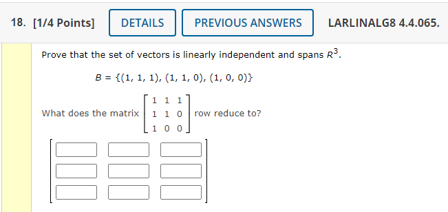 Solved Prove that the set of vectors is linearly independent | Chegg.com