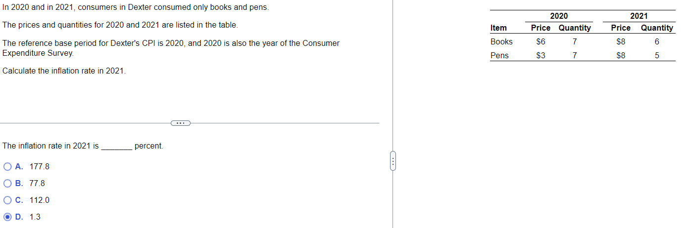 Solved The table shows three years of CPI data. Calculate | Chegg.com