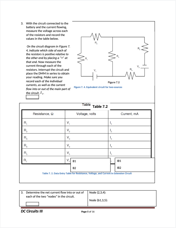 Solved Experiment 7: Kirchhoff's Rules We use the circuit | Chegg.com