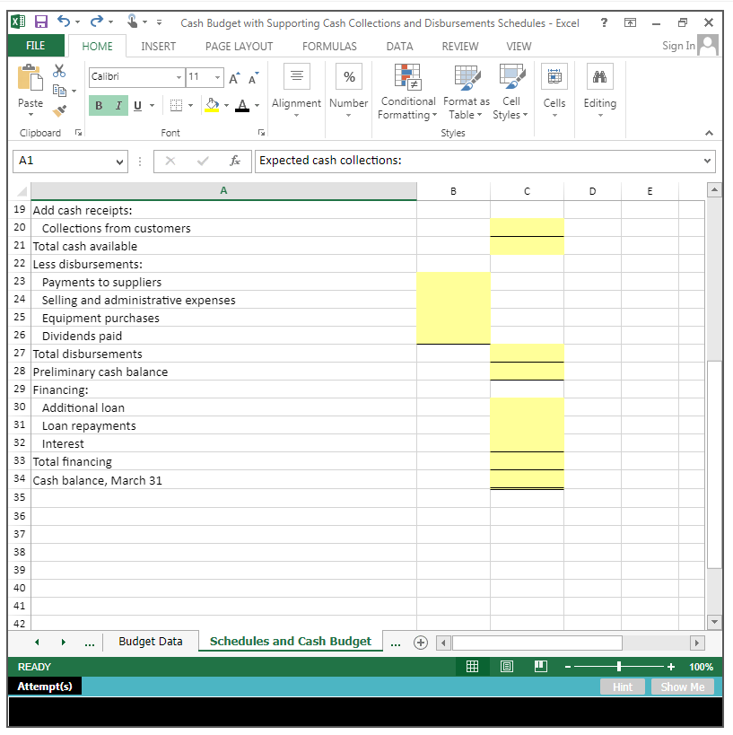 Solved 1. Prepare a sales budget, including a schedule of | Chegg.com